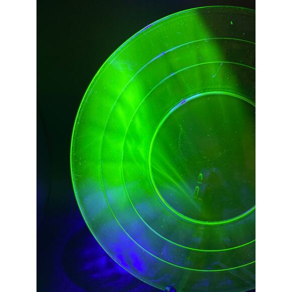 Anchor Hocking | Dining | Block Optic Luncheon Plate Uranium Glass 93s ...